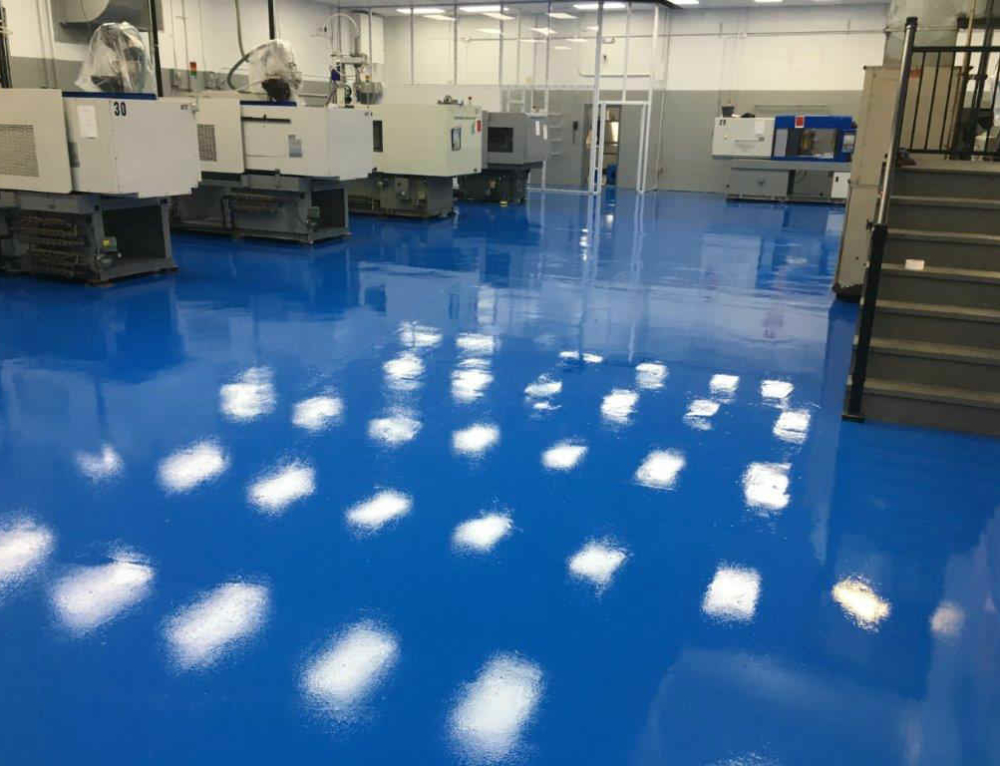 Pure white epoxy floor - The Epoxy Floor Company